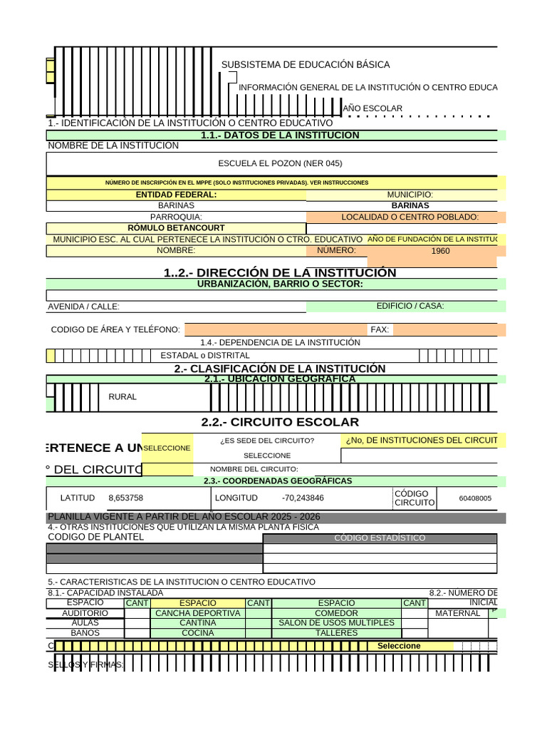 60216-Escuela El Pozon (Ner 045) - Mi2526 | PDF | Educación de la ...