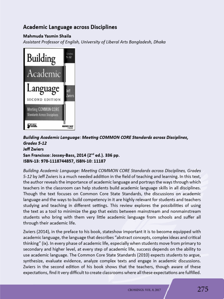 Building Academic Language in Classrooms | PDF | Teachers | Liberal ...