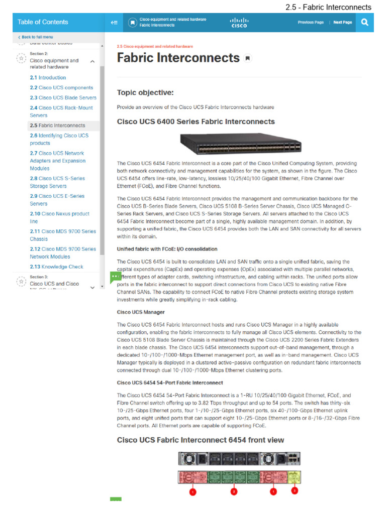 2.5 - Fabric Interconnects | PDF