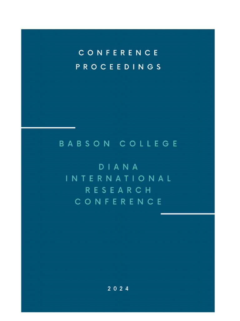 Conference Proceedings Diana International Research Conference 2024 ...