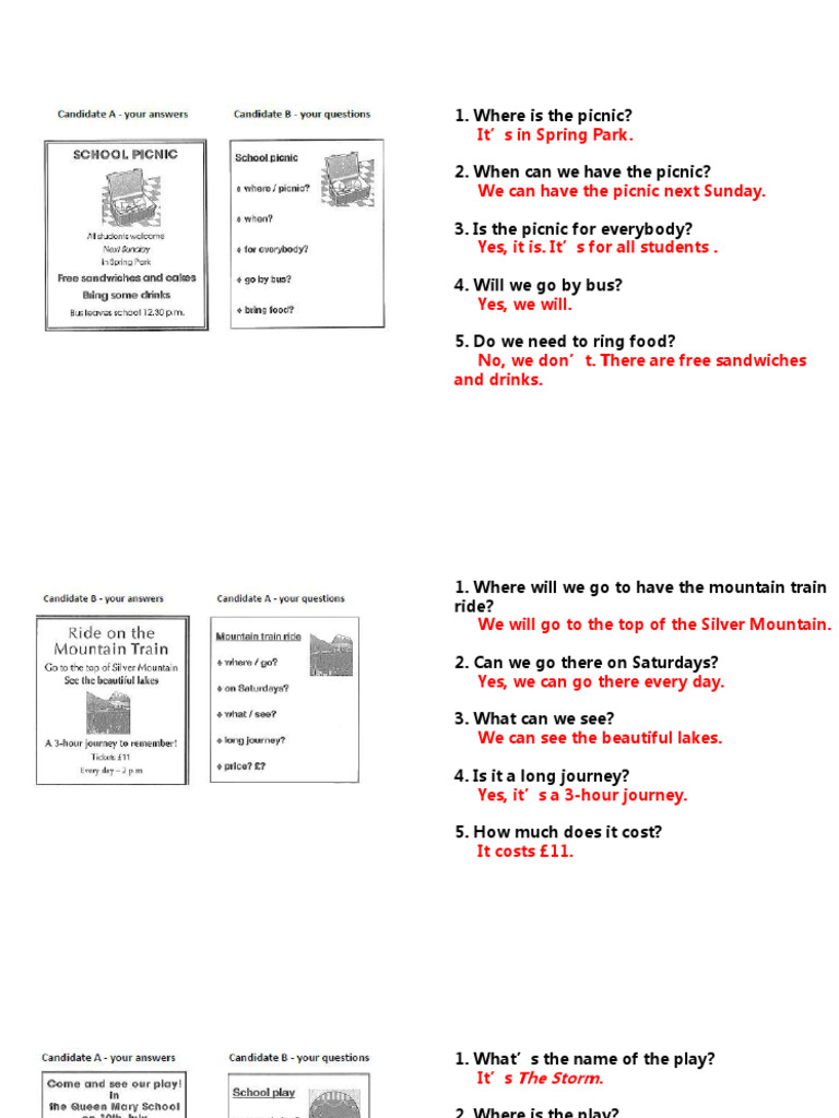 5th, Oct Speaking3KET Unit3 | PDF