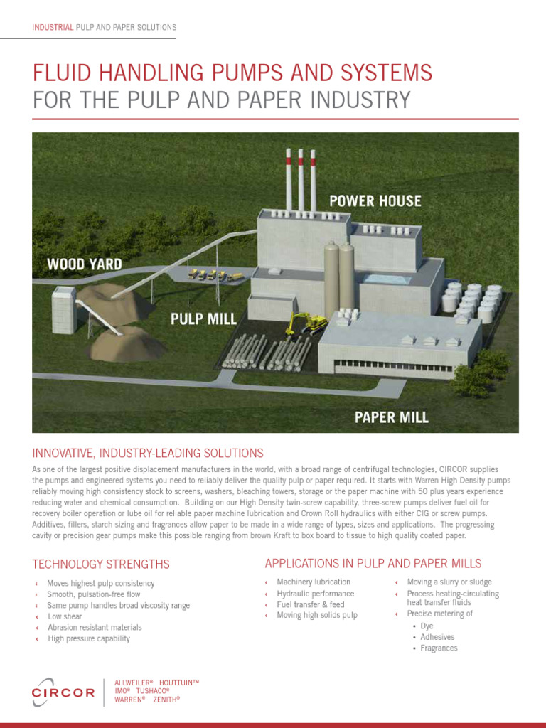 Pulp and Paper Pump Solutions | PDF | Pump | Materials