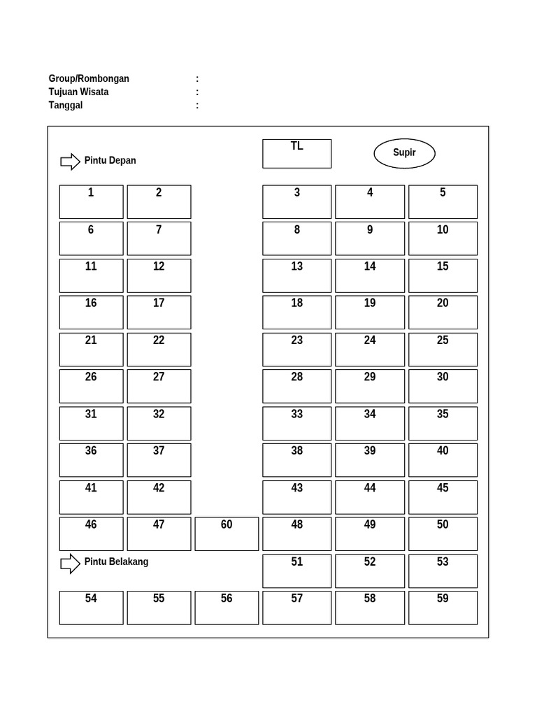 Format Denah Bus | PDF