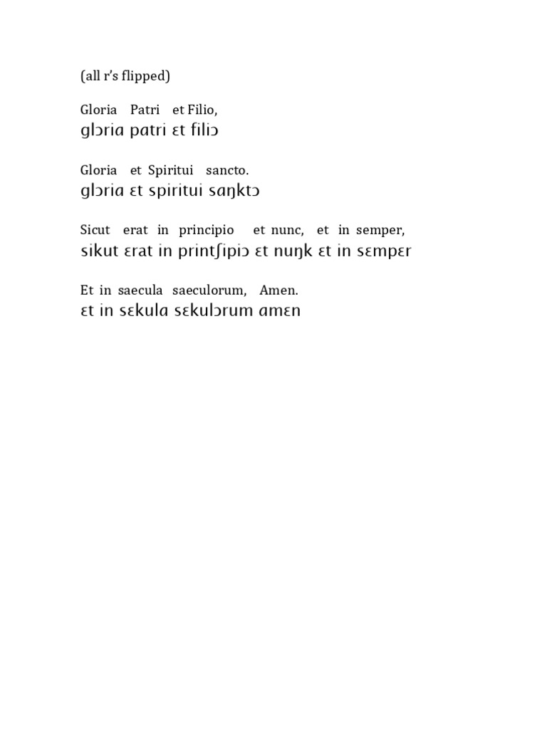 Gloria Patri IPA | PDF
