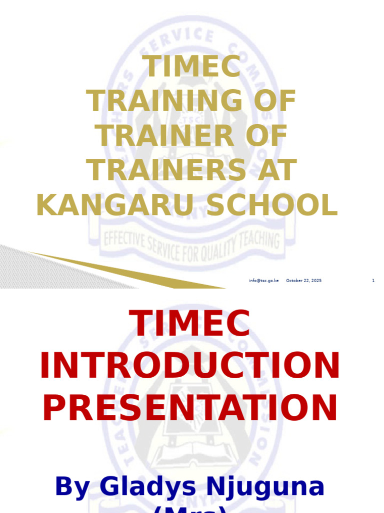 TIMEC Training for Teacher Development | PDF | Mentorship | Teachers