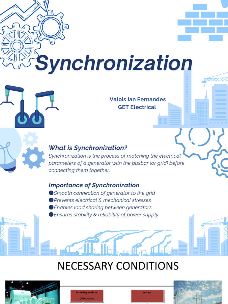 Synchronization1 PDF | PDF | Electrical Grid | Manufactured Goods