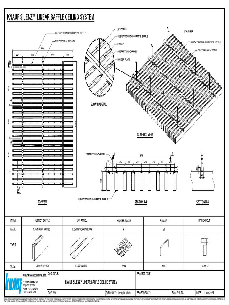 Knauf Silenz™ Linear Baffle System | PDF