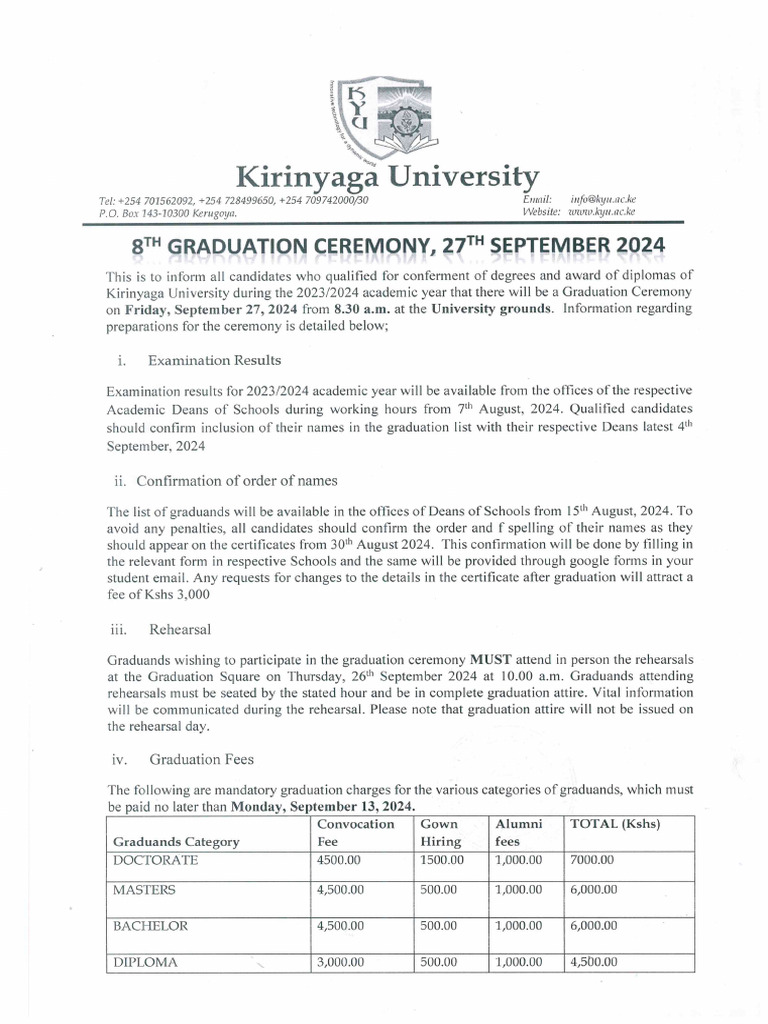 8th Graduation Ceremony 27th September 2024 | PDF