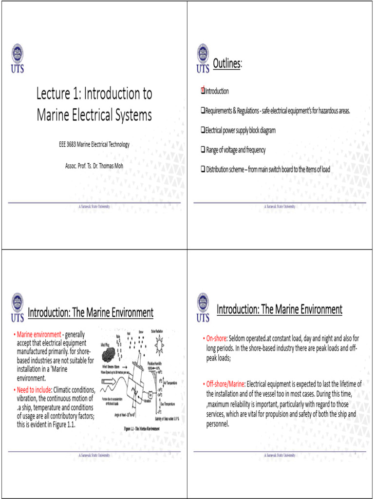 Marine Electrical Systems Overview | PDF | Electric Generator ...