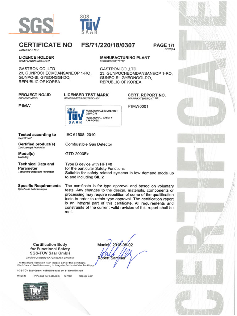 GTD 2000ex SIL2 | PDF