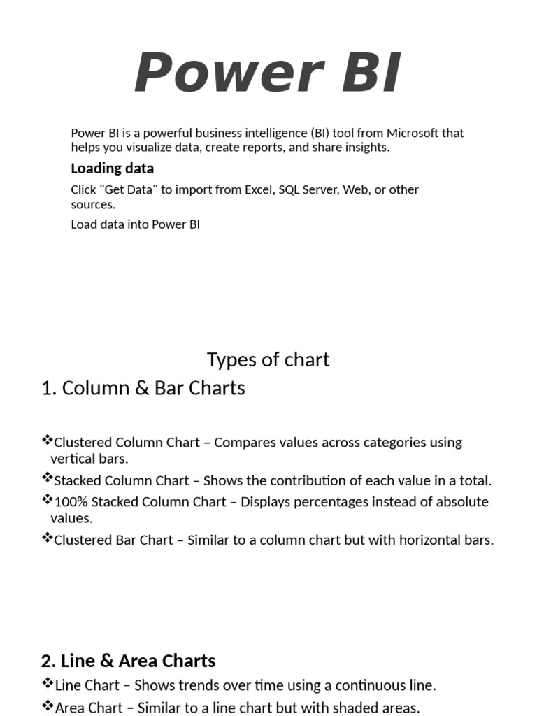 Power BI Chart Types Explained | PDF
