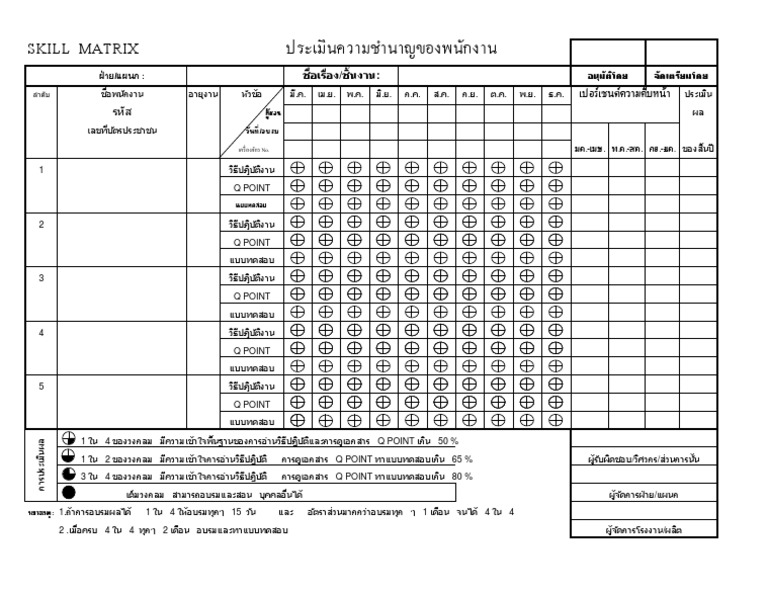 Skill Matrix | PDF