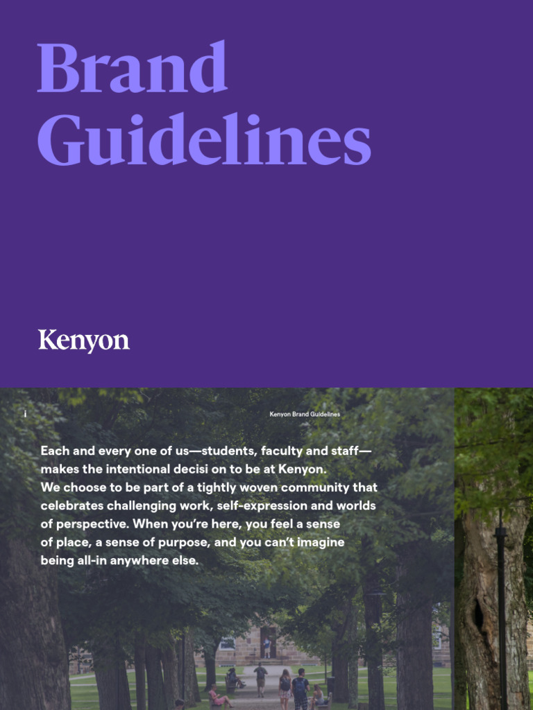 Kenyon Brand Color Guidelines | PDF | Rgb Color Model | Serif