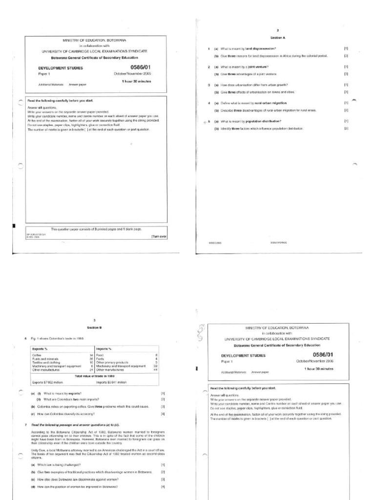 Bgcse DVS Exam Papers - Paper 1 | PDF