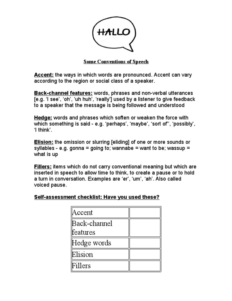 Key Speech Conventions Explained | PDF | Career & Growth | Foreign ...