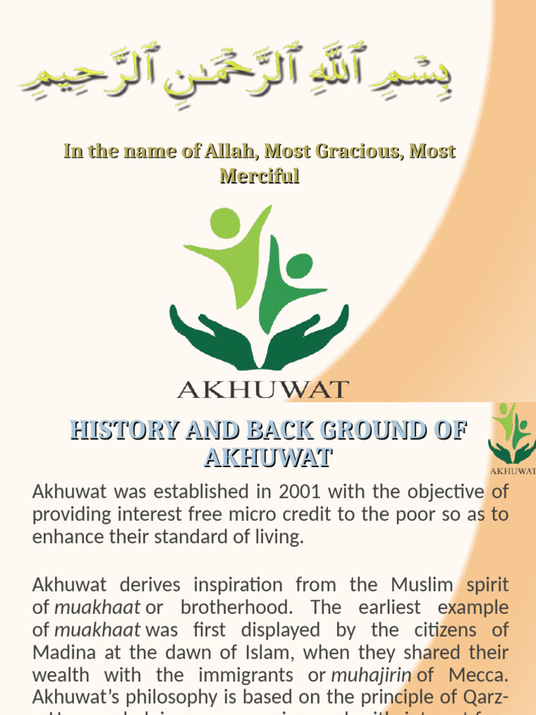 Akhuwat Introduction | PDF | Loans | Student Loan
