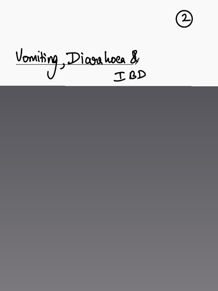 Vomiting, Diarrhea, and IBD Treatments | PDF | World Health ...