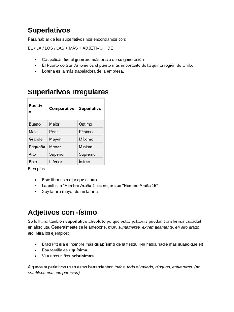 Superlativos | PDF