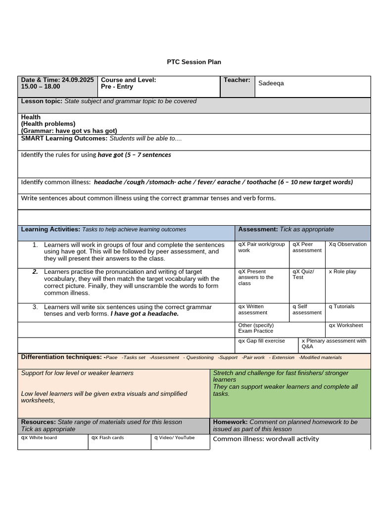 24th September Health Pre - Entry | PDF | Learning | Cognition