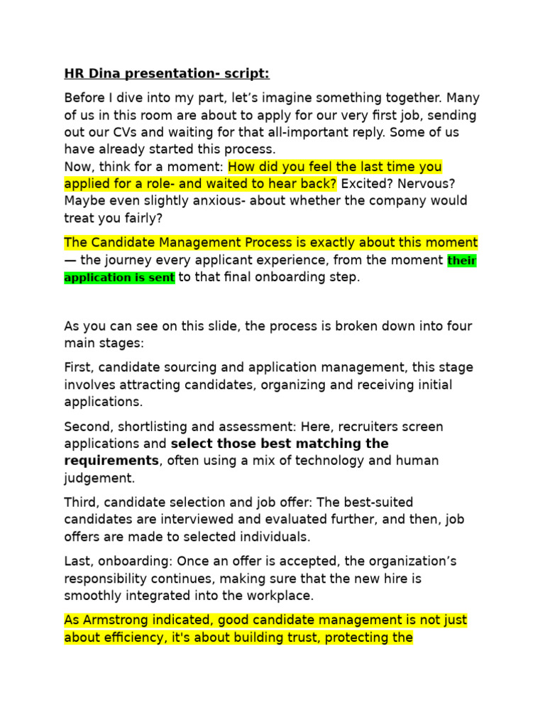 HR Dina Presentation Script | PDF | Artificial Intelligence ...