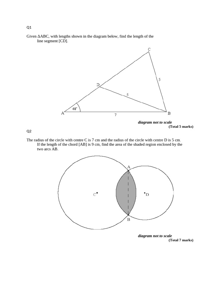 Unit 3 Trigonometry and Geometry HL | PDF | Area | Euclid