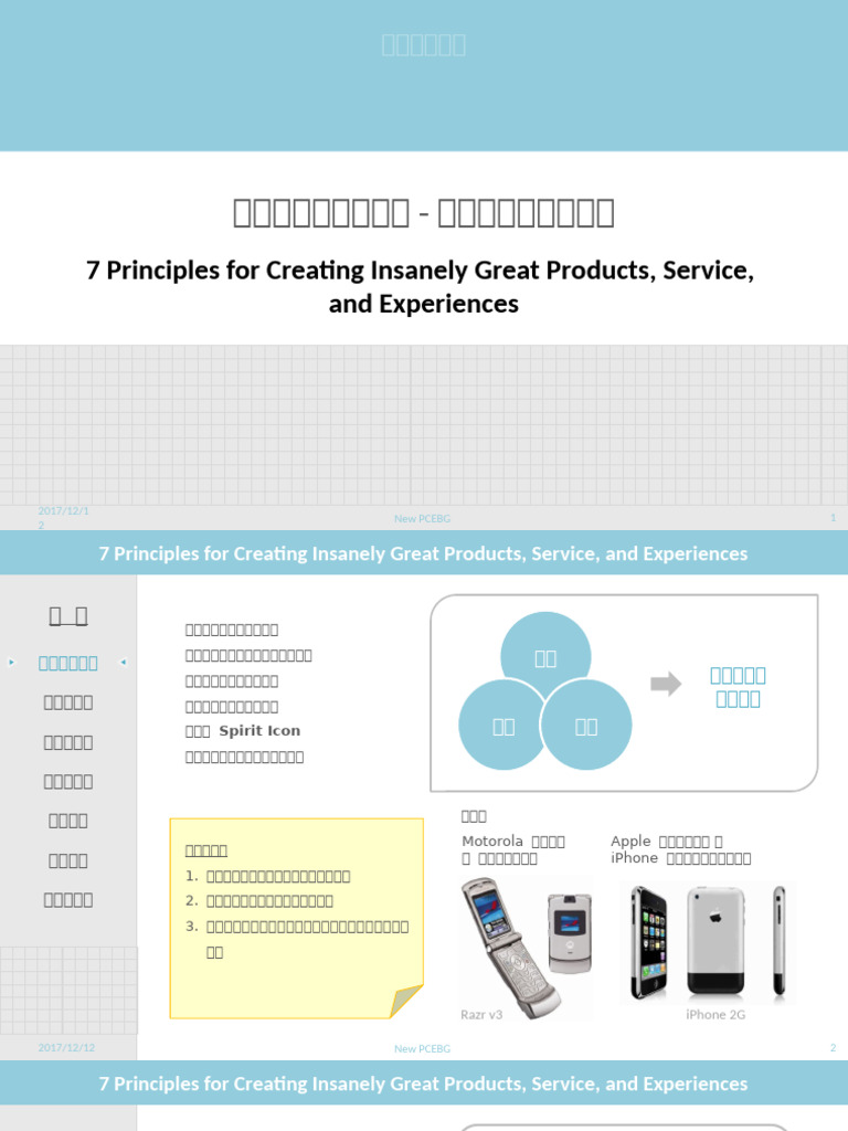 課程講義 17-7 principles for creating insanely great products, service, and ...