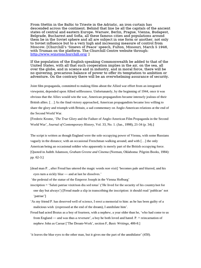 Reed - Greene Handout | PDF | Iron Curtain