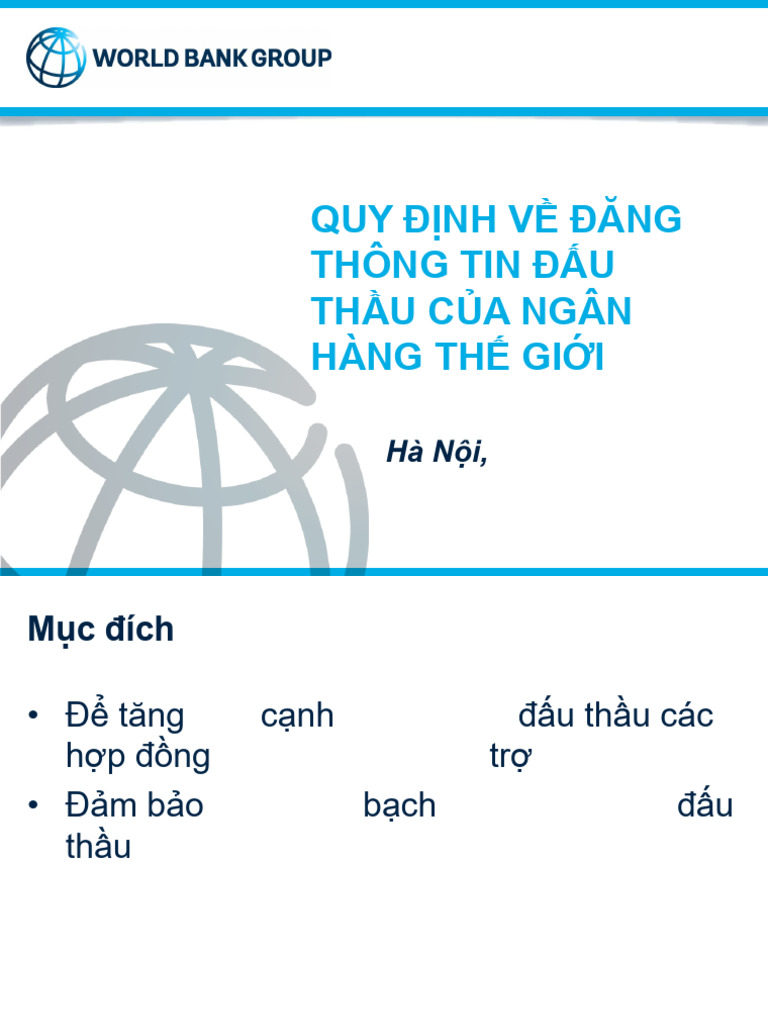 WB Publication Requirements and STEP Introduction | PDF