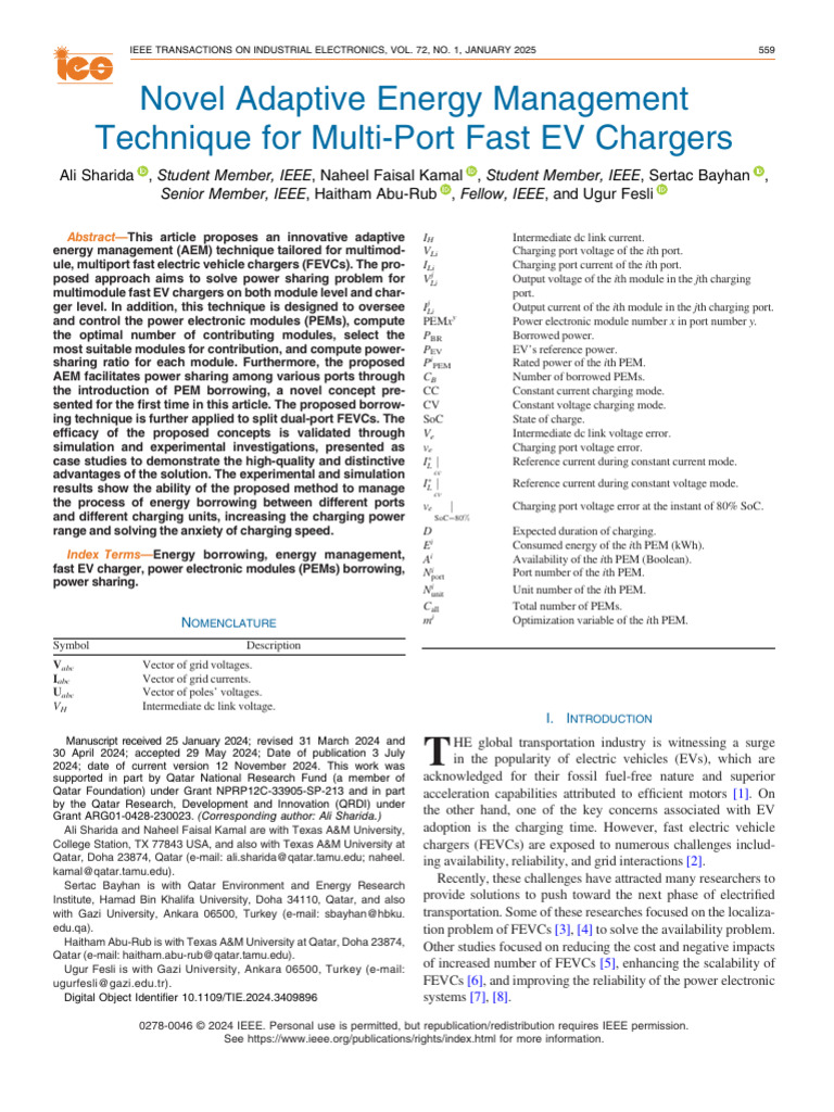 Adaptive Energy Management for EV Chargers | PDF | Battery Charger ...