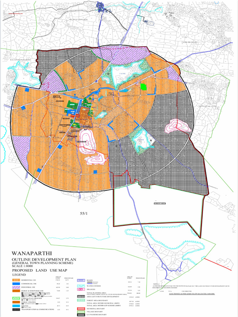 Wanaparthy Master Development Plan Map | PDF
