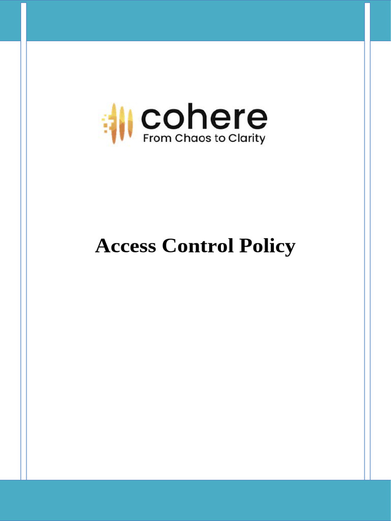 (Draft 1) Access Control Policy | PDF | Password | Access Control