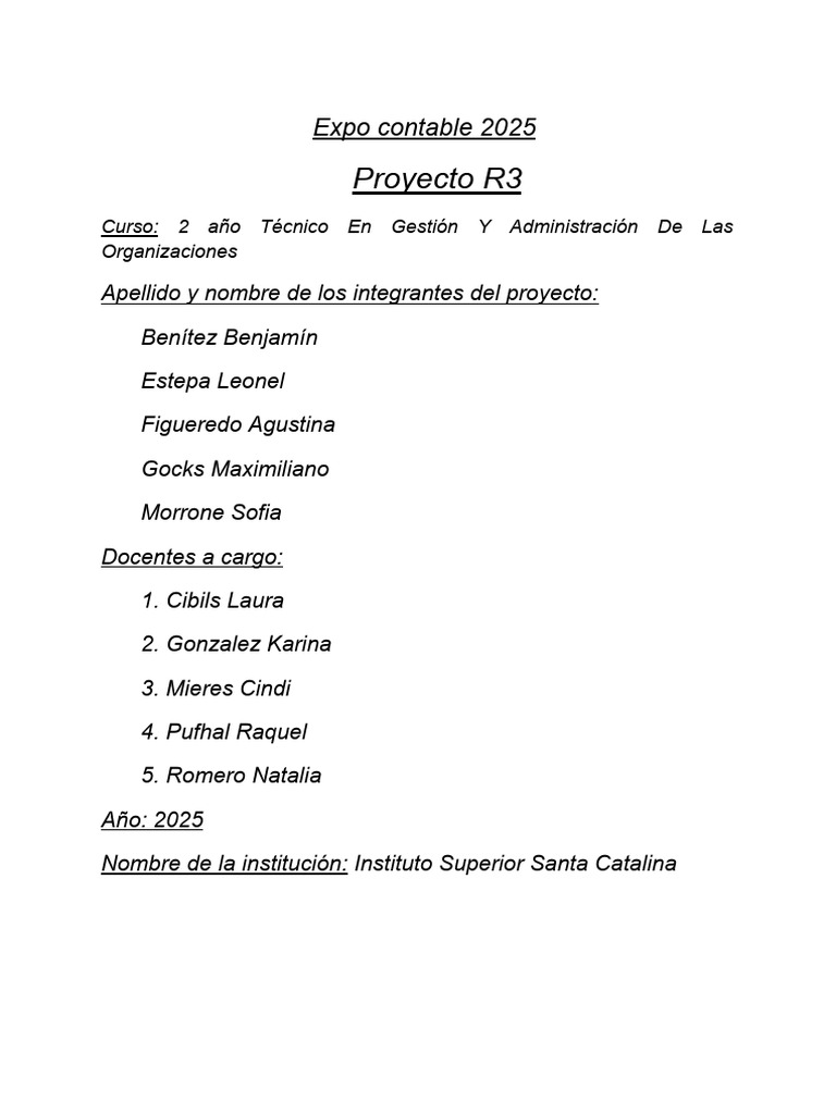 Expo Contable 2025 Modelo R3 - 2do Tec | PDF | Residuos | Calidad (comercial)
