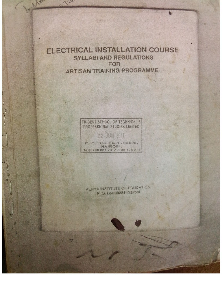 Artisan Electrical Installation Course | PDF