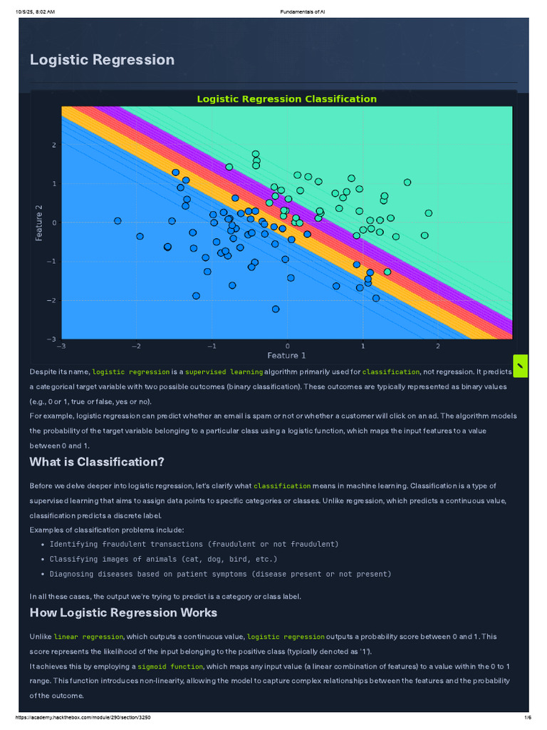 Understanding Logistic Regression | PDF | Statistical Classification | Machine Learning