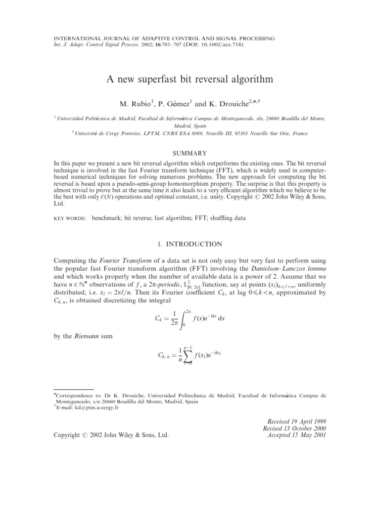 !VFFT | PDF | Fast Fourier Transform | Algorithms