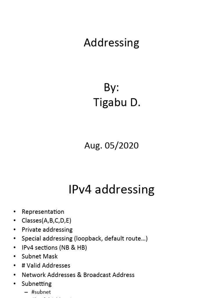 8 - Additional-Summary-IPv4 &v6 Addressing | PDF | I Pv6 | Ip Address