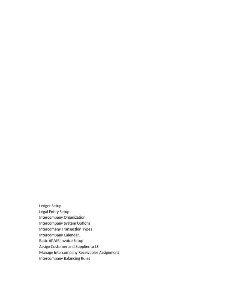 Oracle Fusion Intercompany Setup Guide | PDF | Consolidation (Business ...
