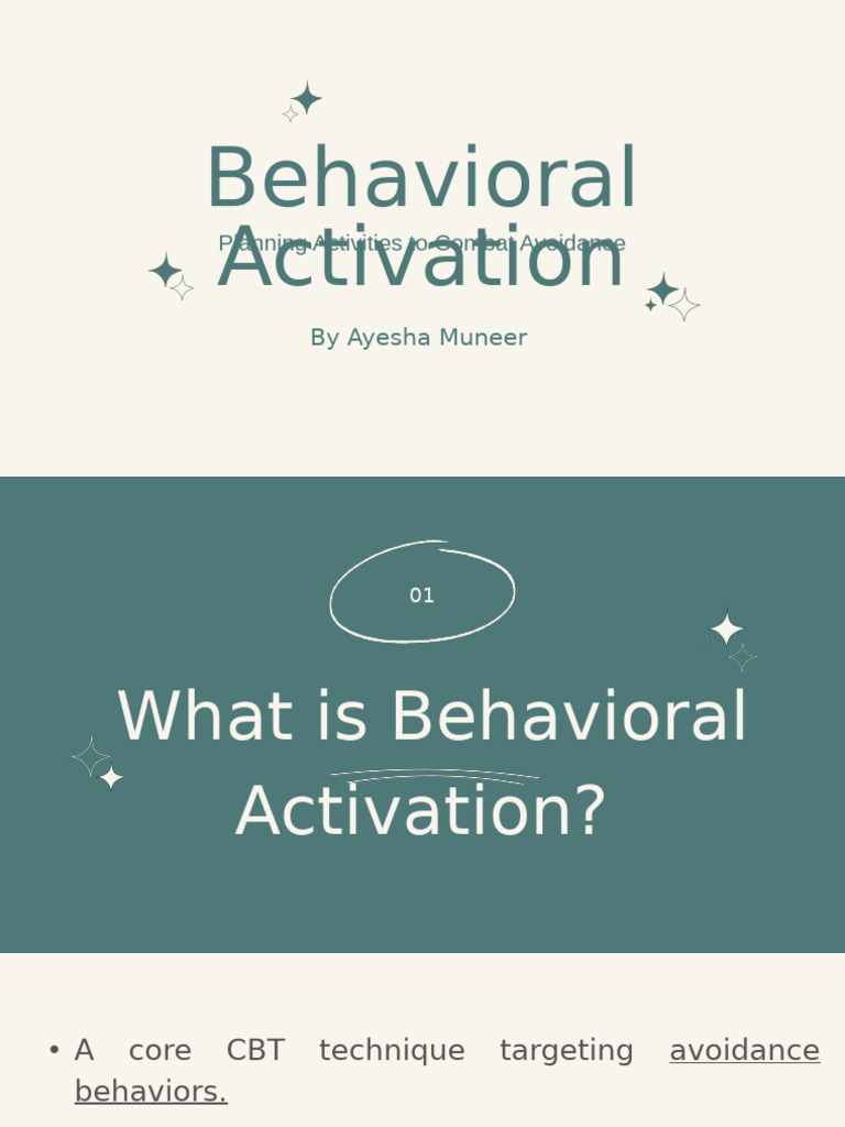 Behavioral Activation for Mental Health | PDF | Cognitive Behavioral ...