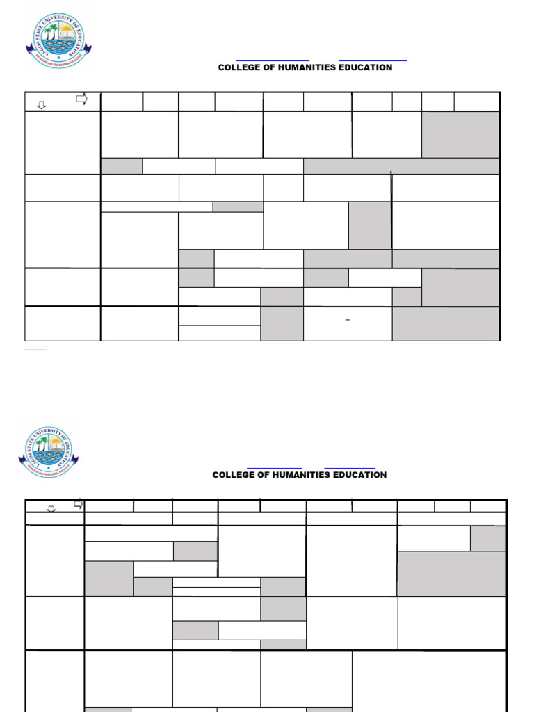 Adjusted Cohed Lecture Time Table - First Semester 2025 2026. | PDF
