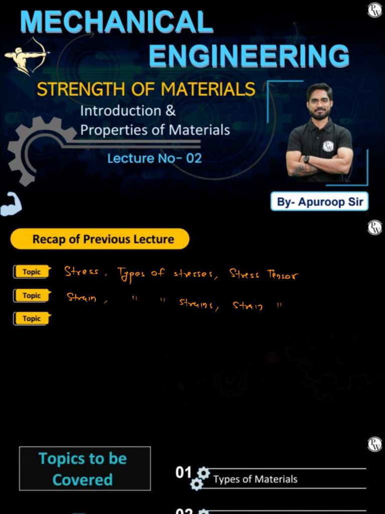 Introduction & Properties of Materials 02 - Class Notes | PDF