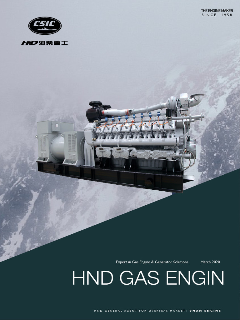VMAN Gas Engine Specifications Guide | PDF | Engines | Combustion