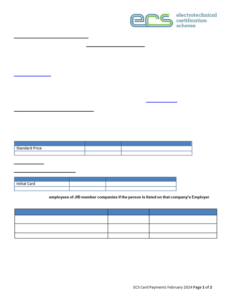ECS Card Payment Details Jan 25 1 | PDF | Credit Card | Fee