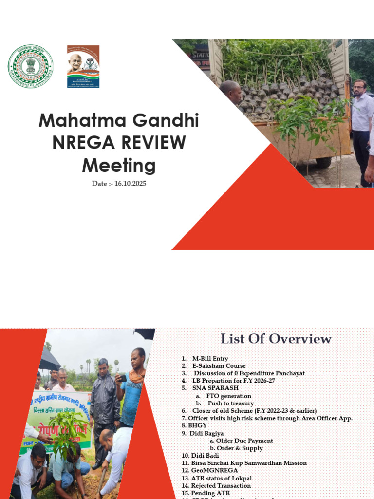 NREGA Review Meeting Summary 2025 | PDF