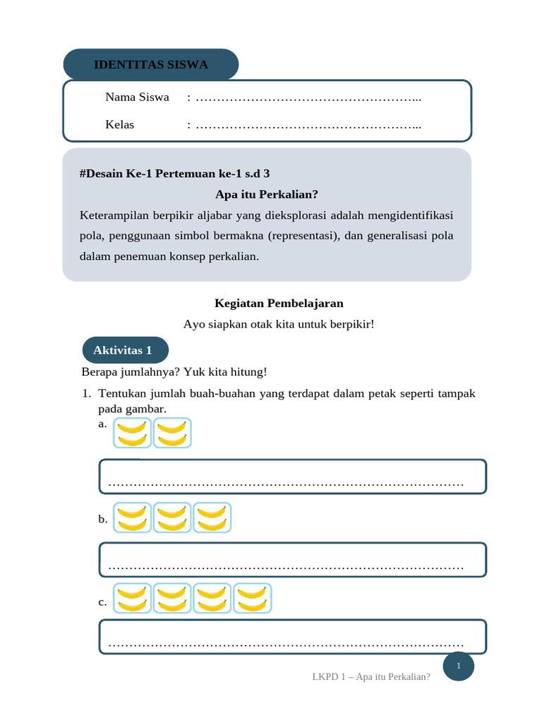 Memahami Konsep Perkalian untuk Siswa | PDF