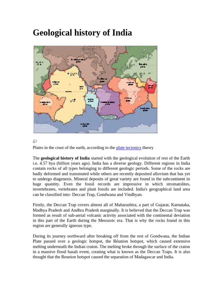 Geological Evolution of India Explained | PDF | Plate Tectonics | Geology