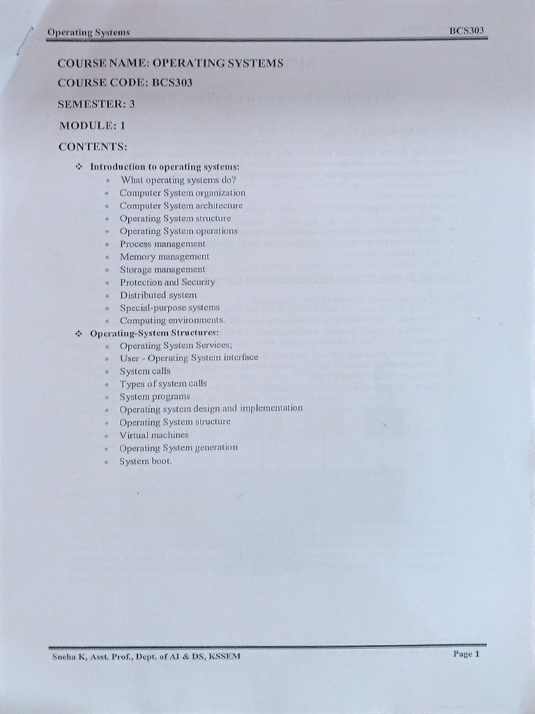 Os Module 1 | PDF