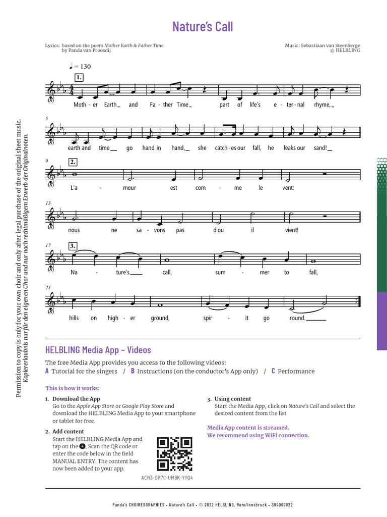 Nature’s Call Lyrics and App Guide | PDF | Smartphone | Application ...