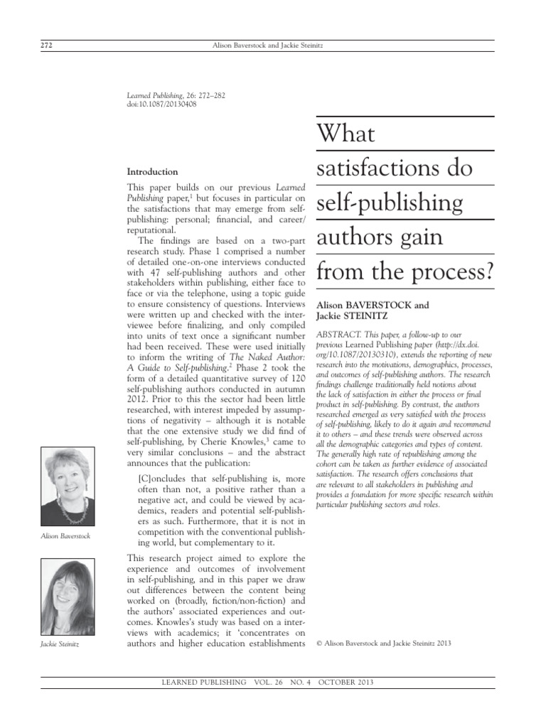 Alison Baverstock and Jackie Steinitz 2013b | PDF | Bias | Cognition