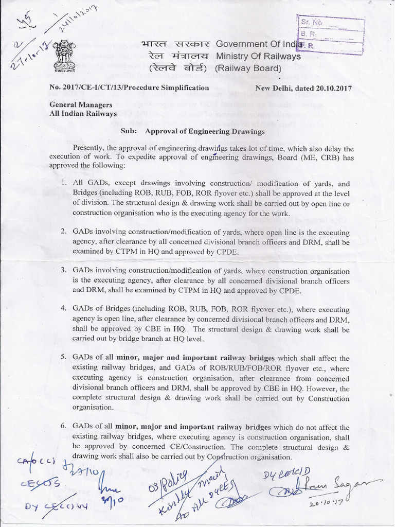 Approval of Engineering Drawing ME Letter 20.10.17 | PDF