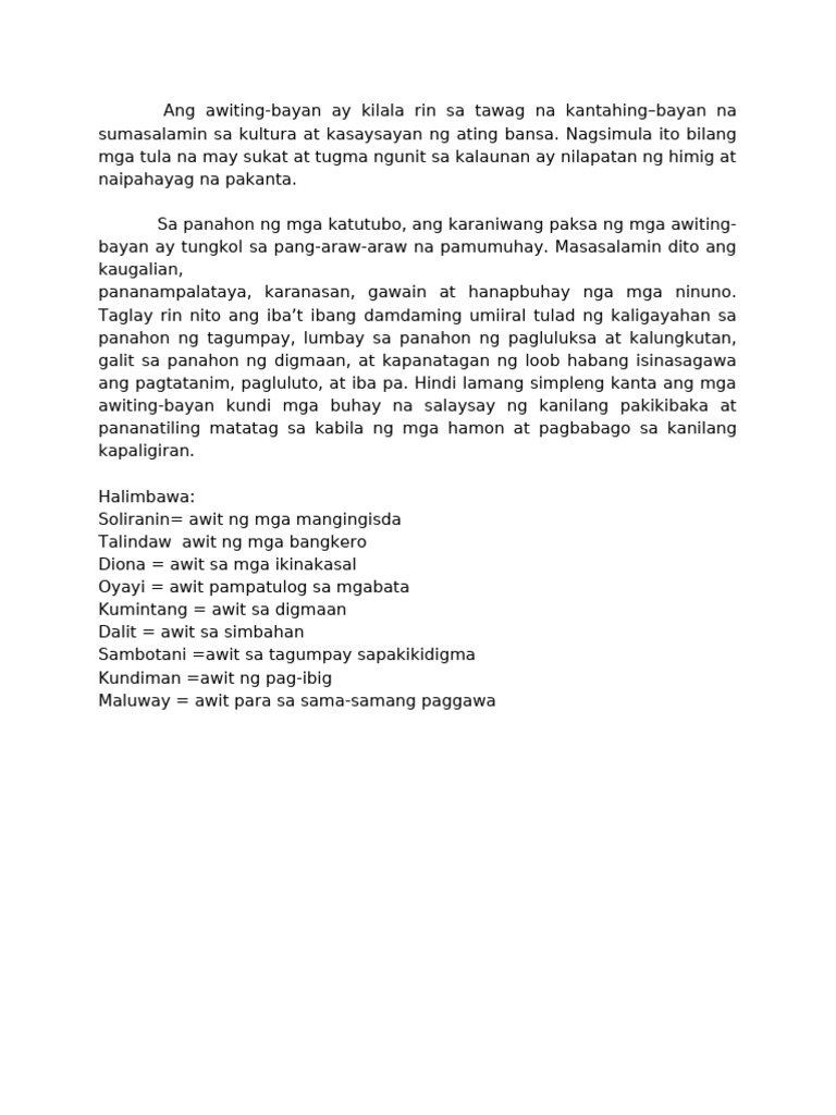 Ang Awiting | PDF
